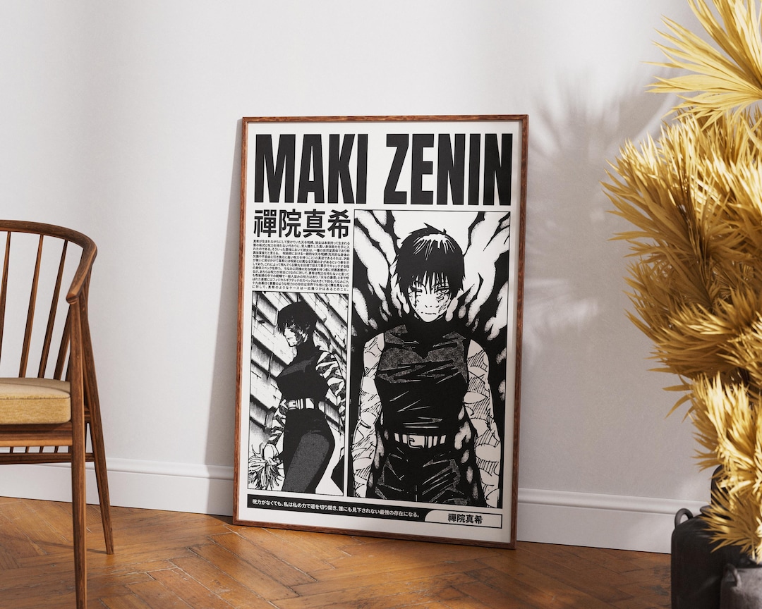 Jujutsu Kaisen Poster: Maki Zenin Manga Panel Wall Art Prints - Etsy