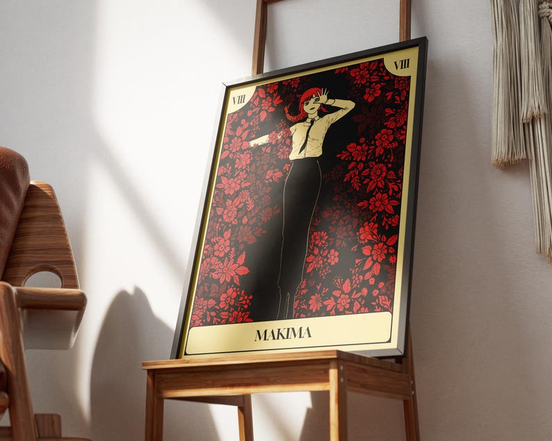 Chainsaw Man Poster: Vintage Makima Wall Art Prints - Etsy