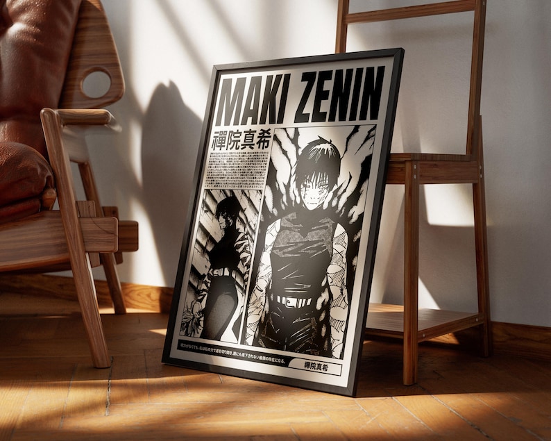 Jujutsu Kaisen Poster: Maki Zenin Manga Panel Wall Art Prints - Etsy