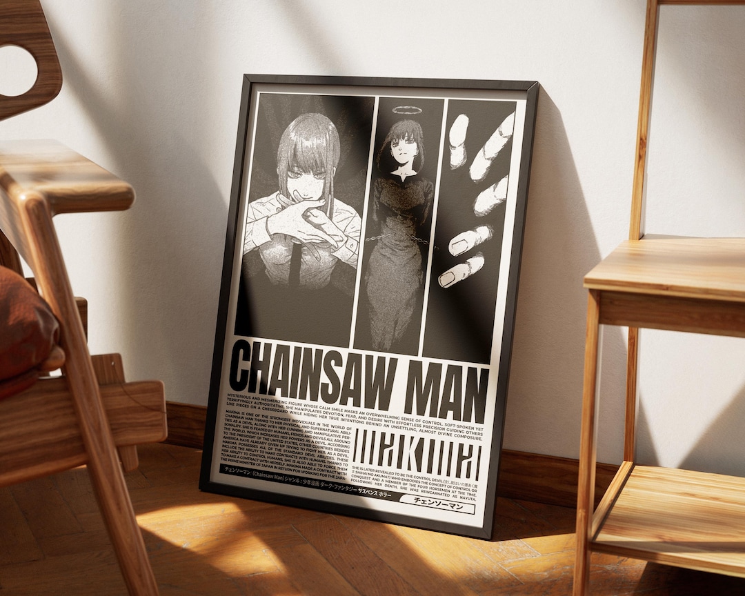 Chainsaw Man Anime Poster: Makima Manga Panel Wall Art Prints - Etsy