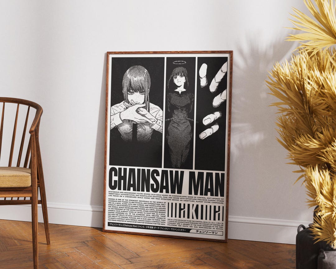Makima Poster: Chainsaw Man Manga Panel Wall Art Prints - Etsy