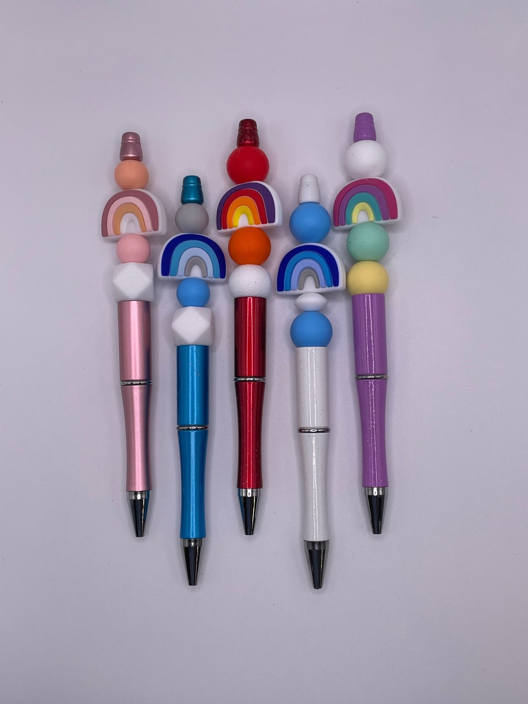 Rainbow Inspired Beaded Pens - Etsy