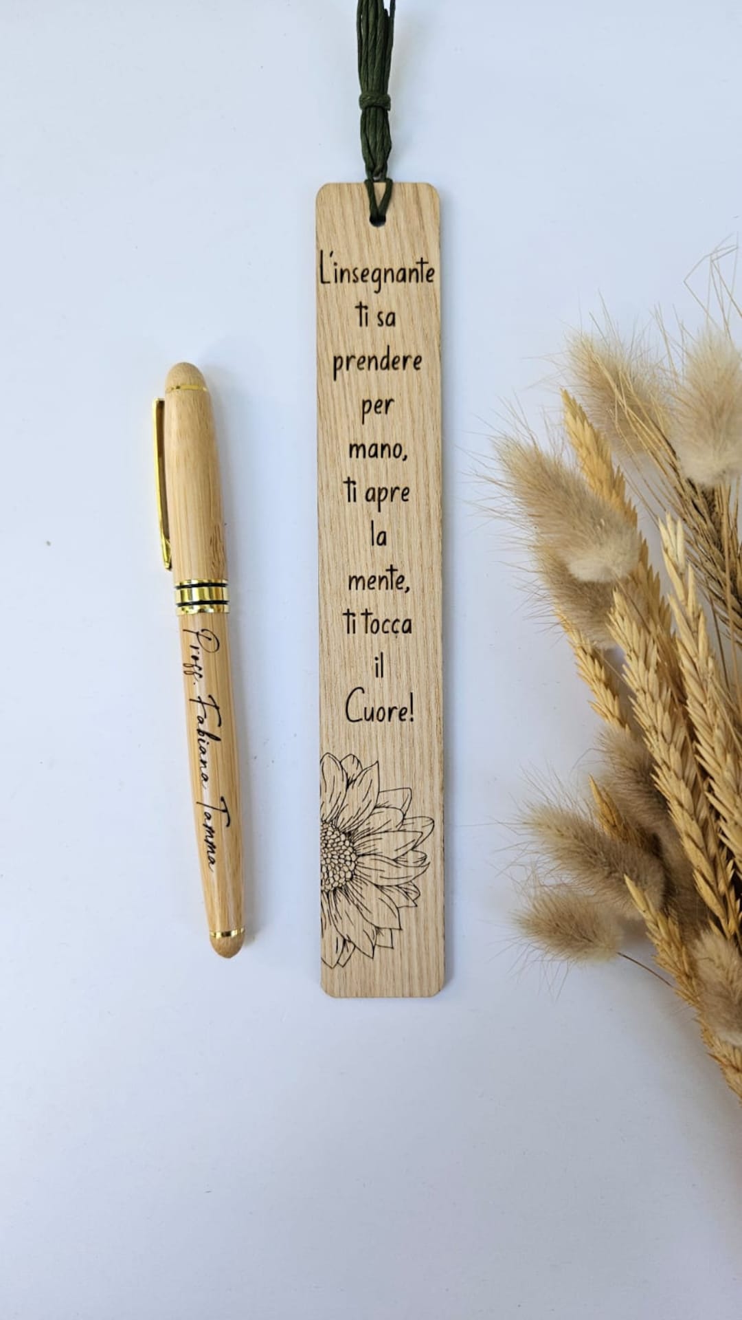 Personalized Wooden Bookmark, Personalized Pen, Friend Gift, Ballpoint ...