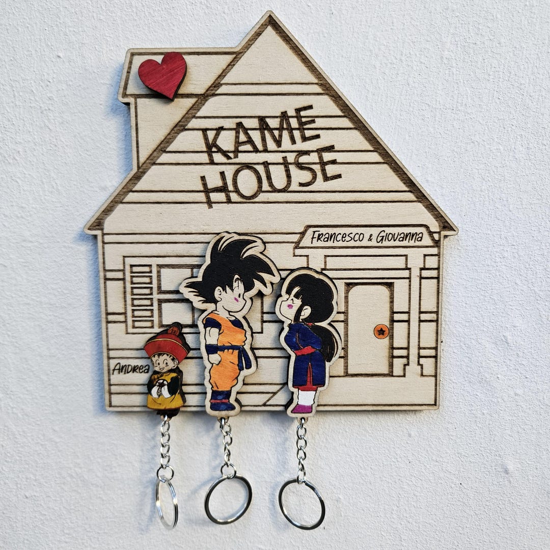 Dragon Ball Theme Personalized Wall Key Holder. Key Hanger. Goku, Kiki ...
