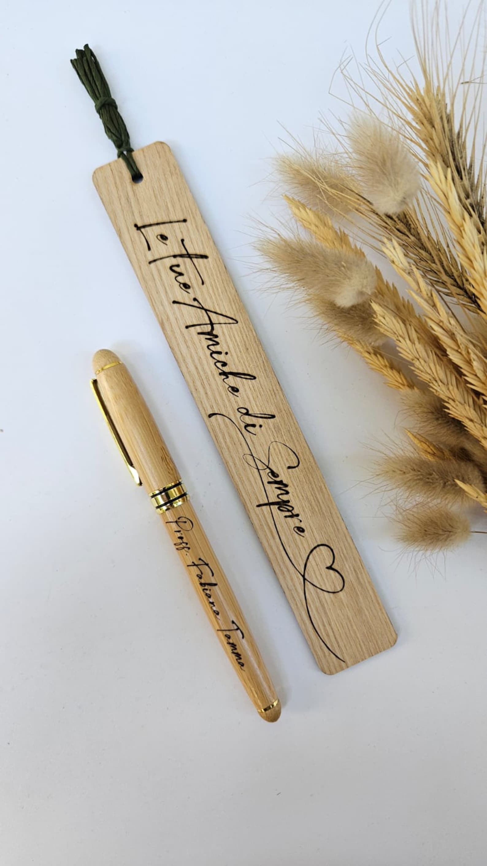 Personalized Wooden Bookmark, Personalized Pen, Friend Gift, Ballpoint ...