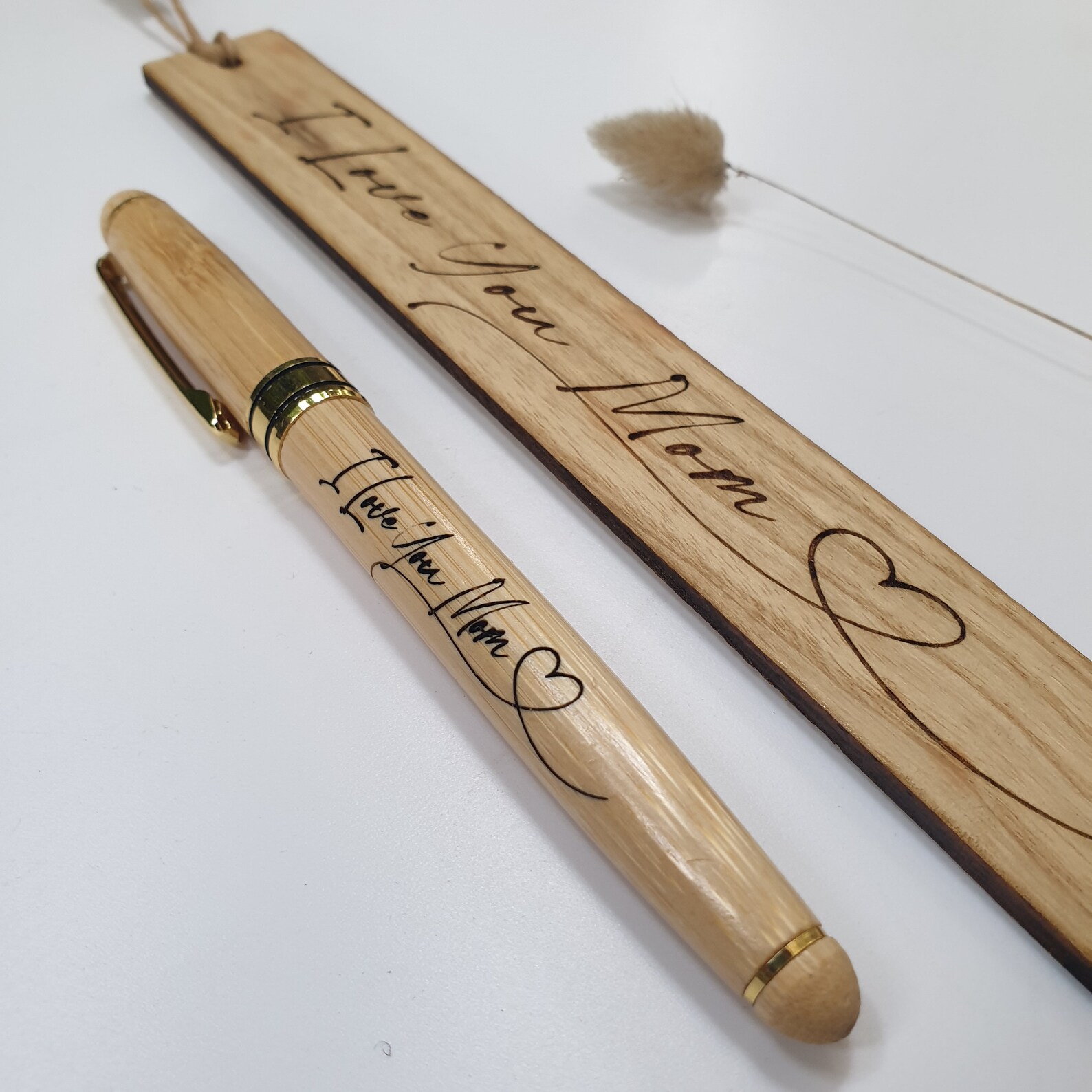 Personalized Wooden Bookmark, Personalized Pen, Friend Gift, Ballpoint ...