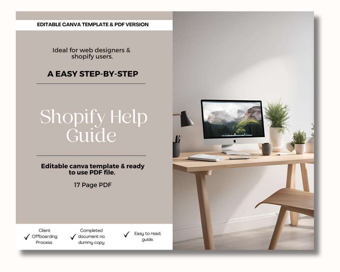 Step by Step Shopify Website Help Guide | Shopify Website Handover PDF ...