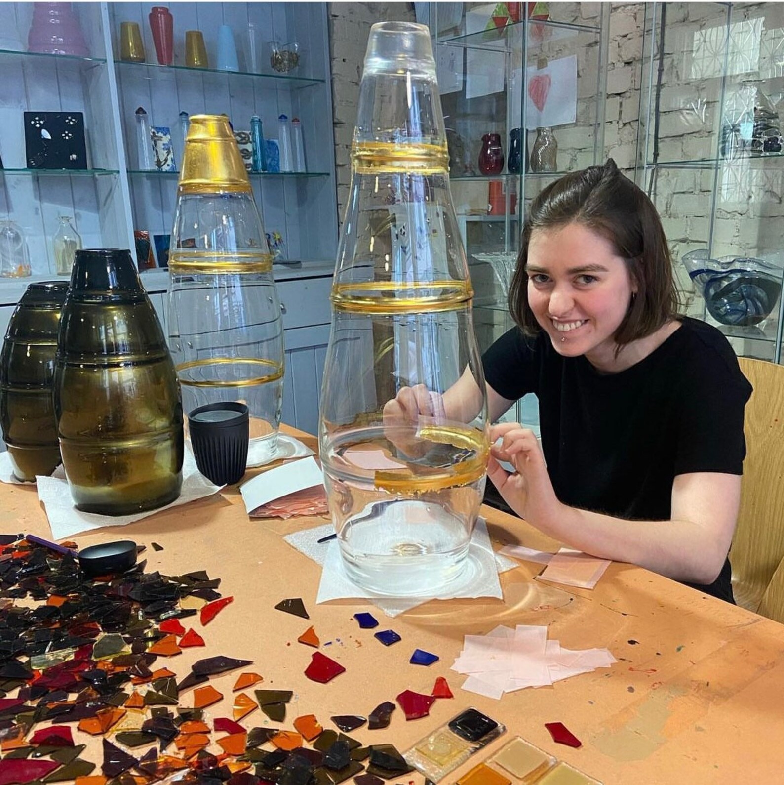 Bespoke Hand Blown Colored Glass Pendant Lights Hanging Lamps - Etsy