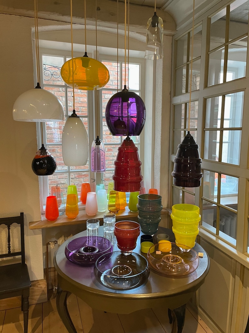 Artisan-crafted Moon Lamps / Hand-blown Crystal Pendant Lights / XXL ...