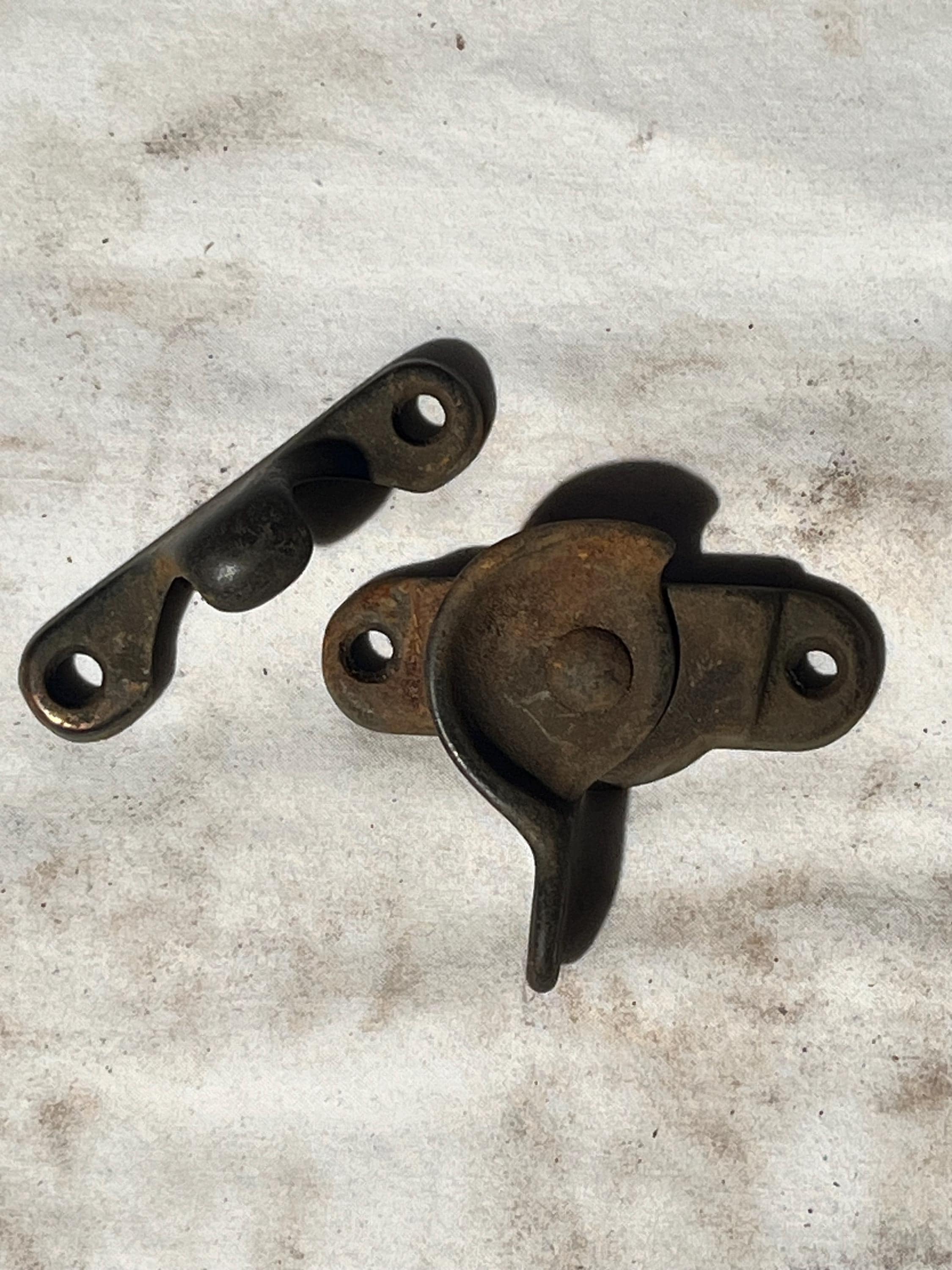 Window Sash Lock and Latch-antique Wrought Steel Window Sash Lock Circa ...