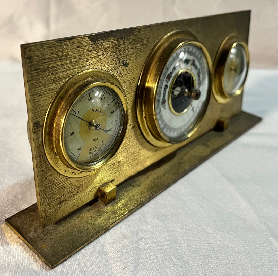 Non-working Vintage 1930's Desktop Solid Brass Lufft Made West Germany ...