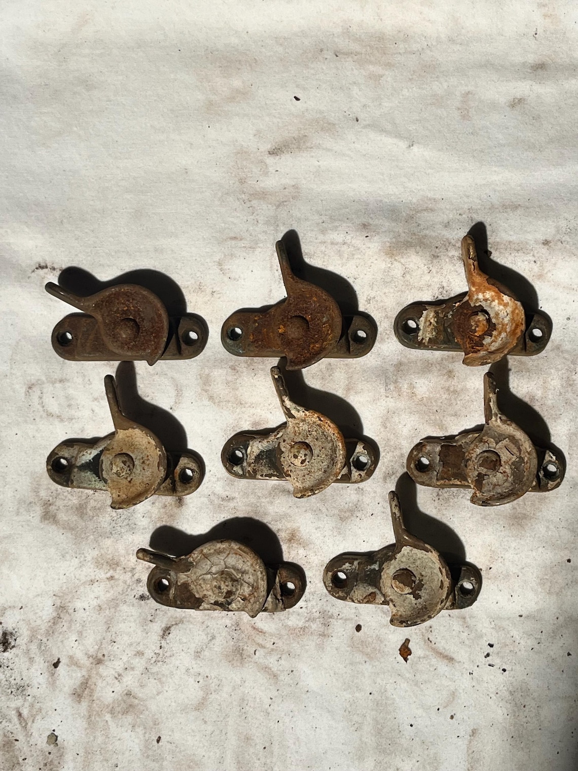 Window Sash Lock and Latch-antique Wrought Steel Window Sash Lock Circa ...