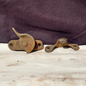 Window Sash Lock and Latch-antique Wrought Steel Window Sash Lock Circa ...