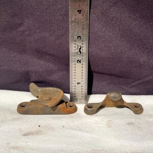 Window Sash Lock and Latch-antique Wrought Steel Window Sash Lock Circa ...