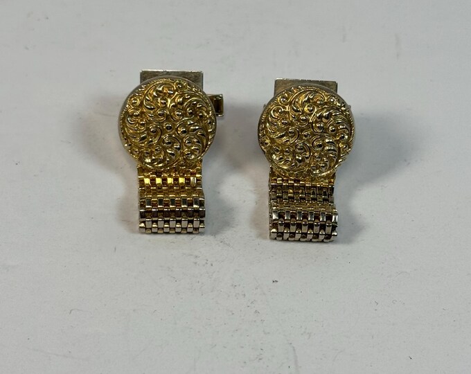 Vintage Swank Gold Toned Wrap Around Mesh Cufflinks and Tie Pin - Etsy
