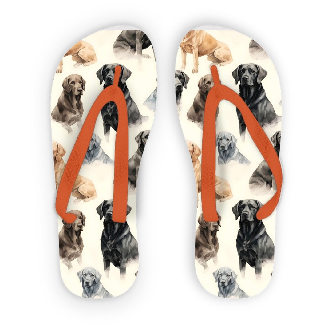 Labrador Adult Flip Flops, Beachwear, Labrador Dog Lover, Beach ...
