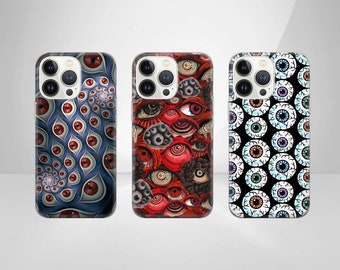 Spooky Skull Phone Case Horror Cover for iPhone 15pro, 14, 13, 12, 11 ...