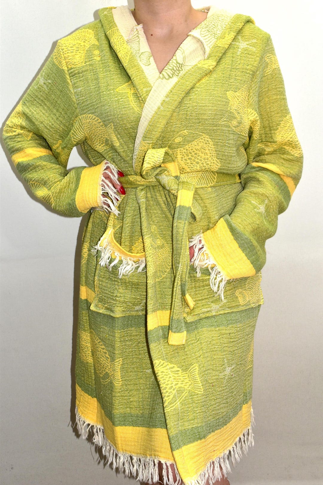 Turkish Peshtemal Robe, Hammam Dress, Bridal Robe, Hotel Robe, Cotton ...