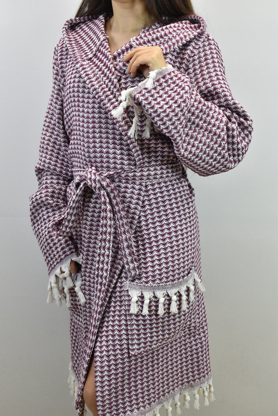 Unique Bathrobe, Kimonos, Pajamas, Handwoven Bathrobe, Morning Gown ...