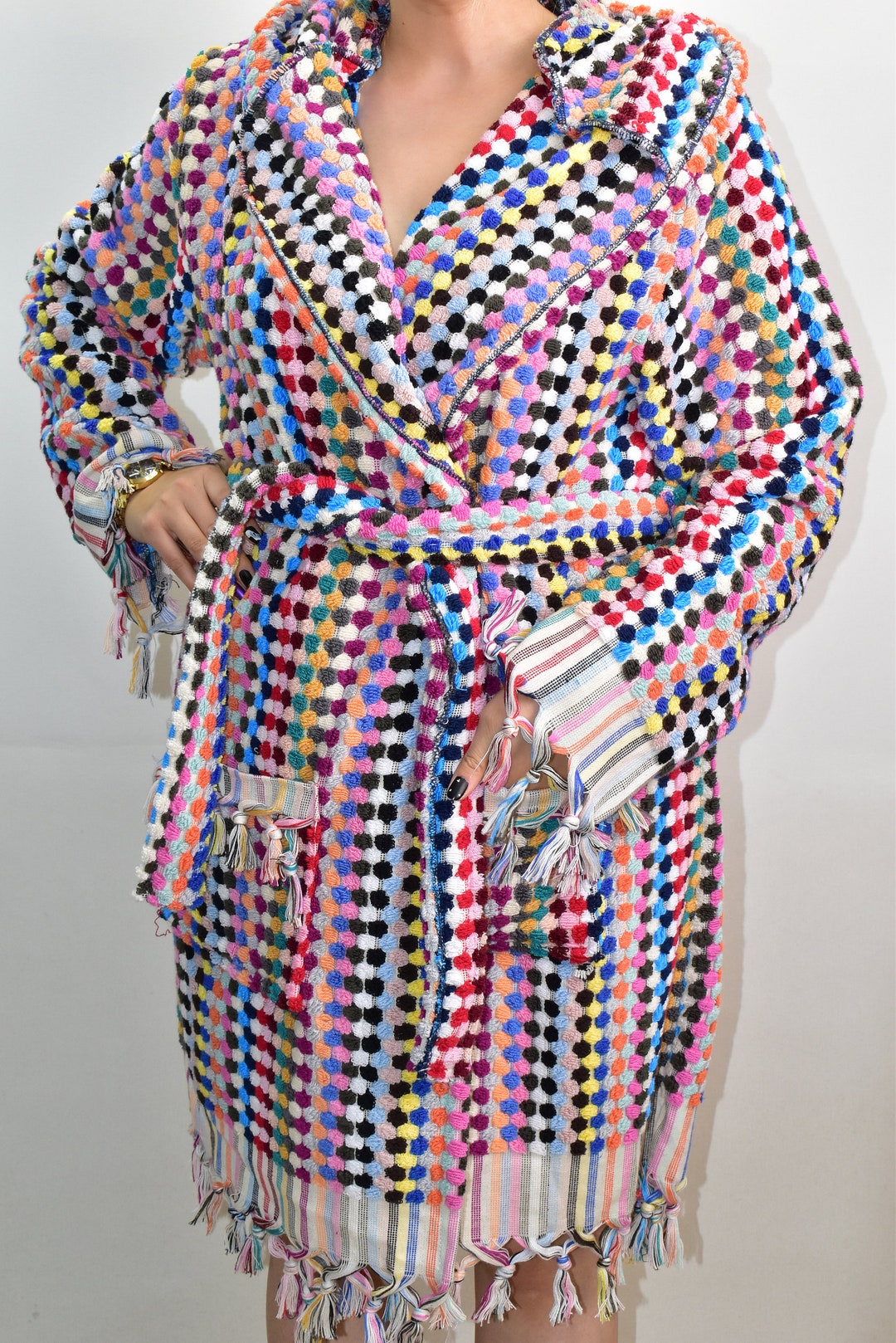 Kimonos, Pajamas, Fish Pattern Bathrobe, Cotton Bathrobe, Morning Gown ...