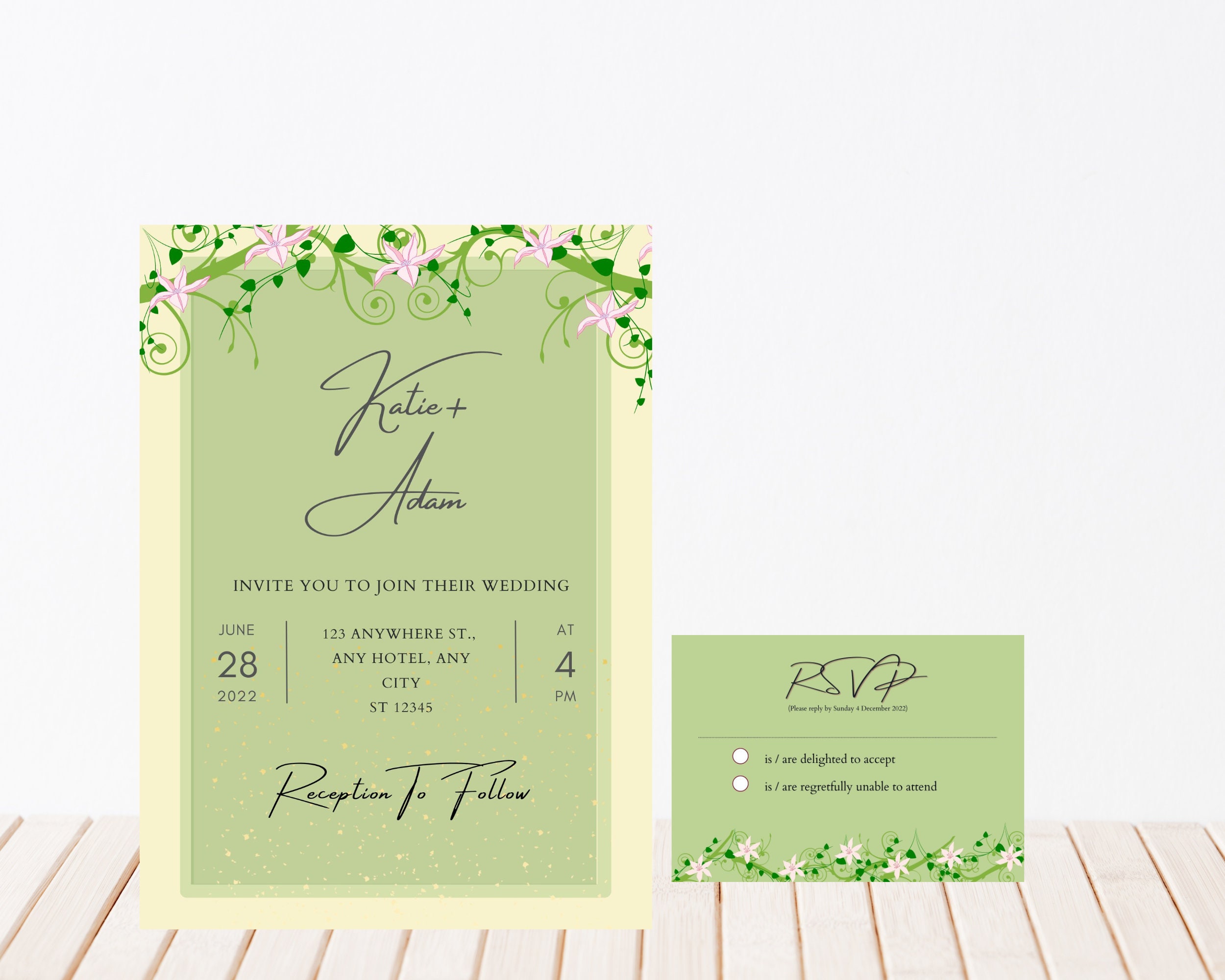 Princess and the Frog INSPIRED Wedding Invitation and Reply Card ...