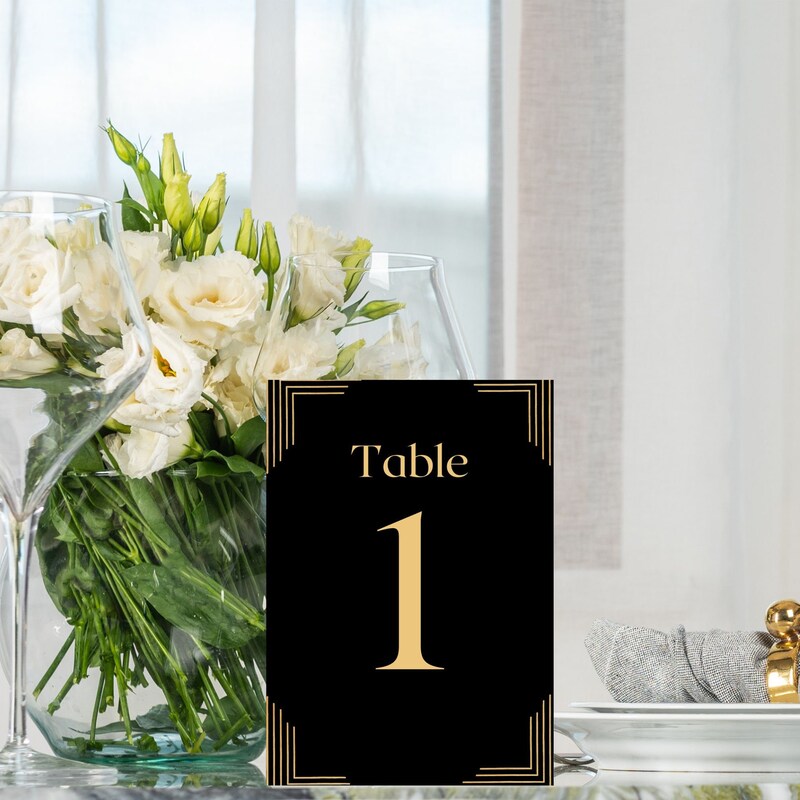 Gold Table Number - Etsy