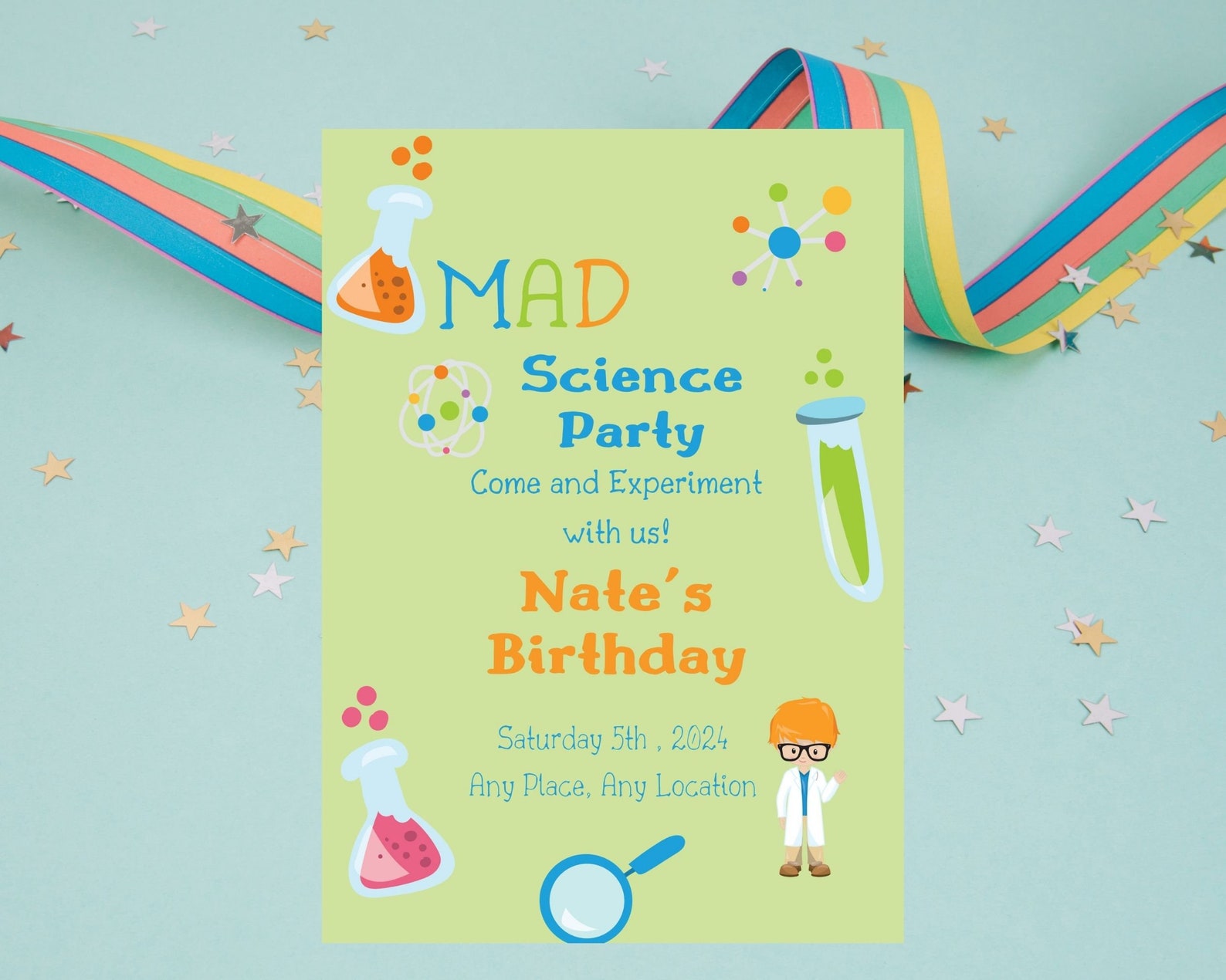 Mad Scientist Party, Mad Scientist Invitations, Science Birthday ...