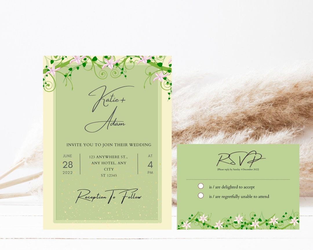Princess and the Frog INSPIRED Wedding Invitation and Reply Card ...