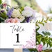 Purple Floral Table Sign, Modern Wedding Sign Printable, Wedding Table ...