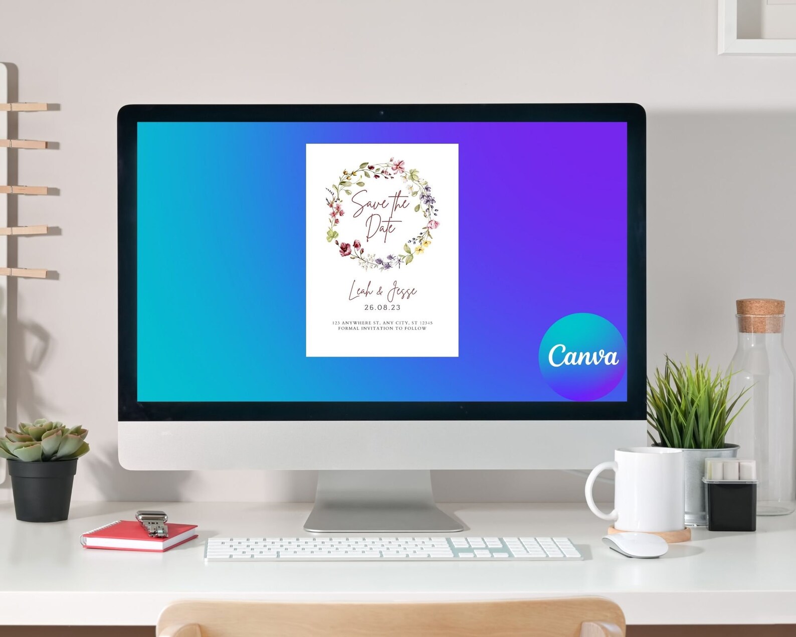 Wildflower Save the Date Template, Spring Save the Date Digital ...