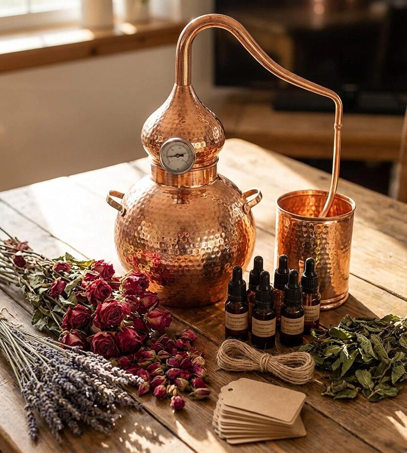 Alembic Still – Copper Steam Distillation Kit for Essential Oils ...
