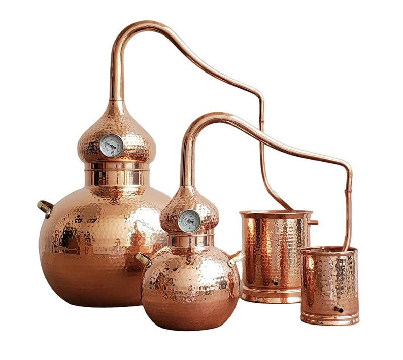 Handcrafted Copper Alembic Still: Essential Oil & Hydrosol Distiller - Etsy