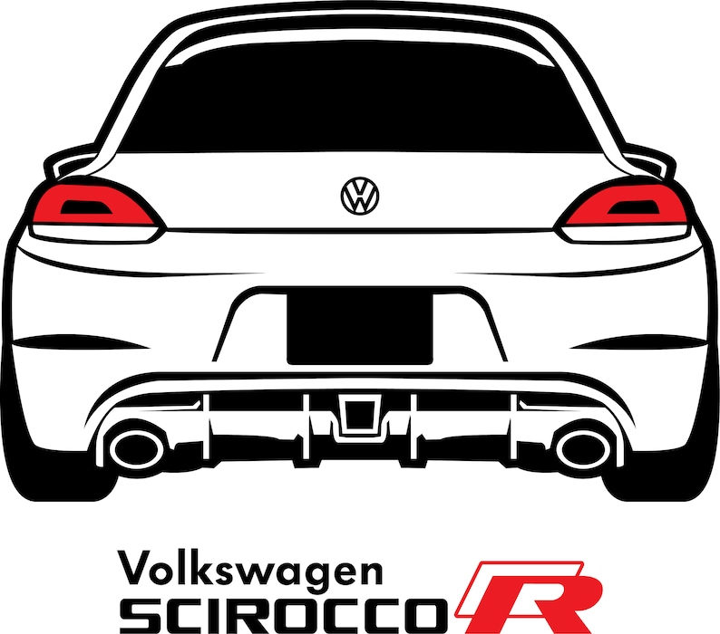 Volkswagen Scirocco R Vector Templet Svg Png Pdf Eps Jpeg - Etsy
