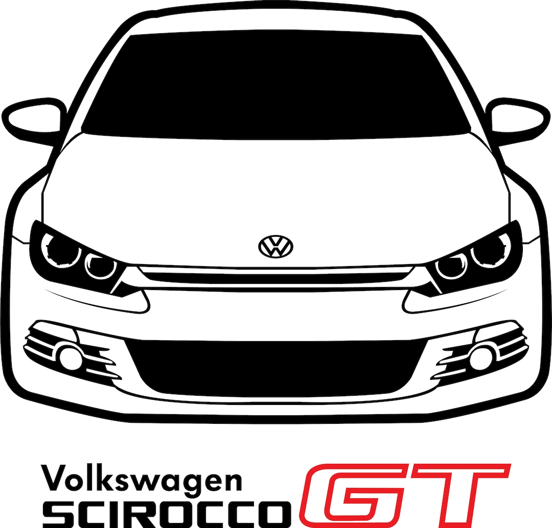 Volkswagen Scirocco GT Vector Templet Svg Png Pdf Eps Jpeg - Etsy