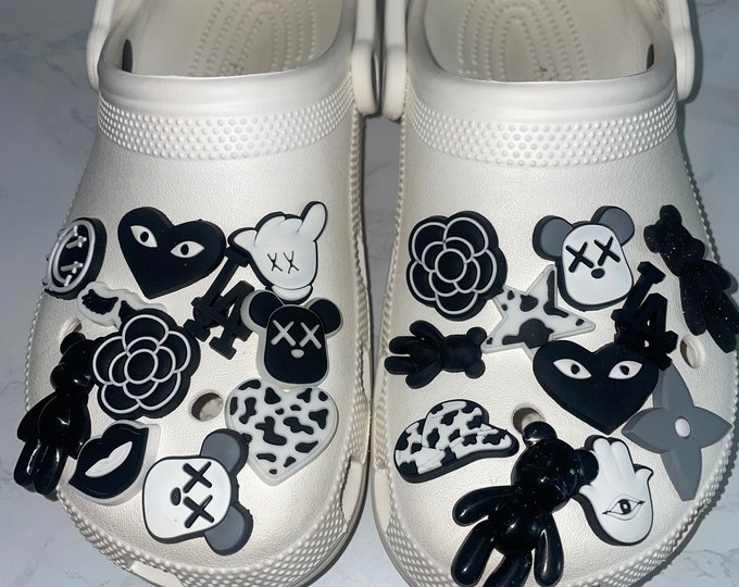 Black and White Croc Charms Jibbitz - Etsy