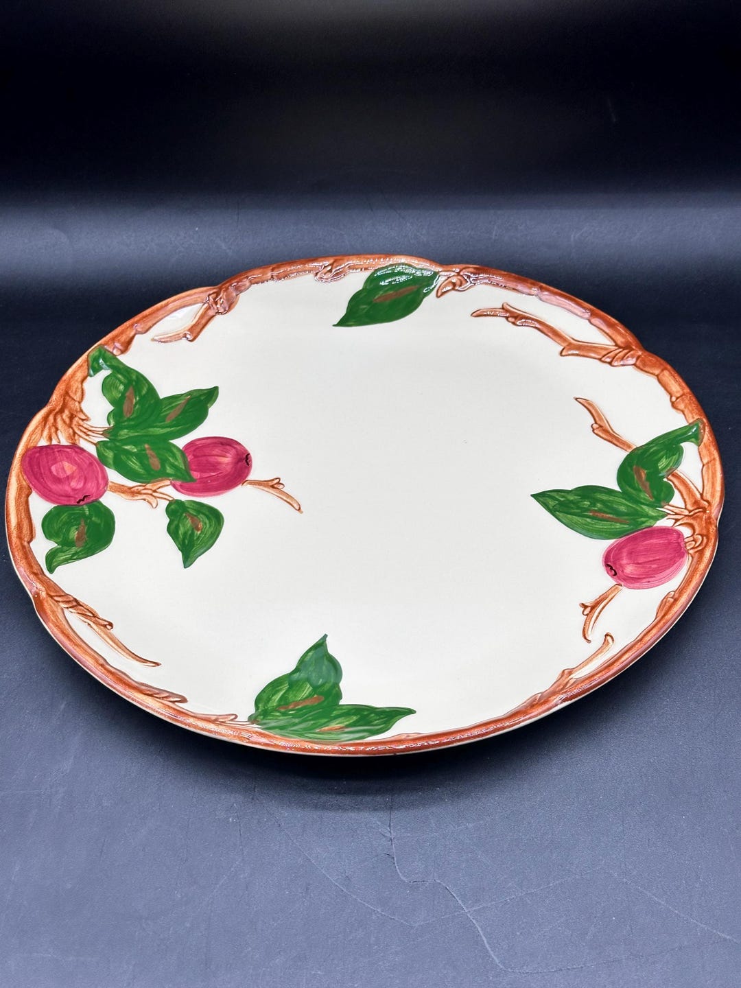 Vintage 1950s Franciscan Ware Apple Pattern Round Platter Chop Plate ...