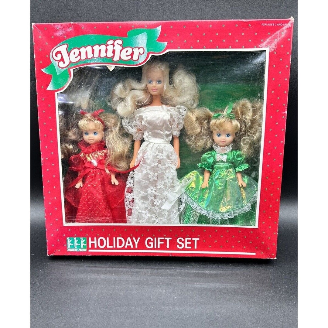 NOS Vintage Jennifer Doll Holiday Gift Set Venture Stores 6735 3 Doll ...