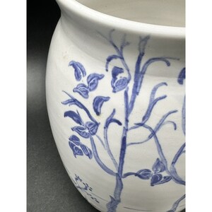 Vintage 1991 Art Pottery Vase Artist Signed Blue and Grey 7x5in ...