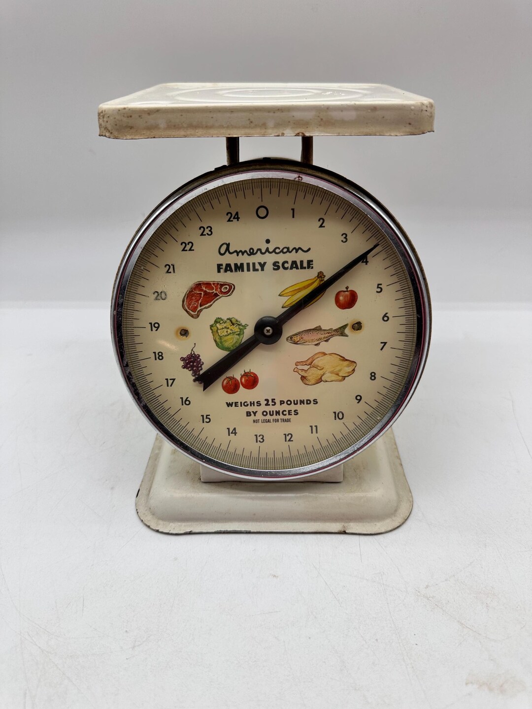 Vintage American Family Scale White 25lb Food Scale Cottagecore Shabby ...