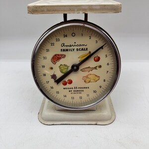 Vintage American Family Scale White 25lb Food Scale Cottagecore Shabby ...
