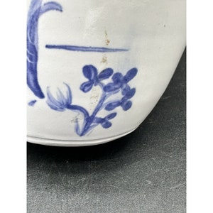 Vintage 1991 Art Pottery Vase Artist Signed Blue and Grey 7x5in ...