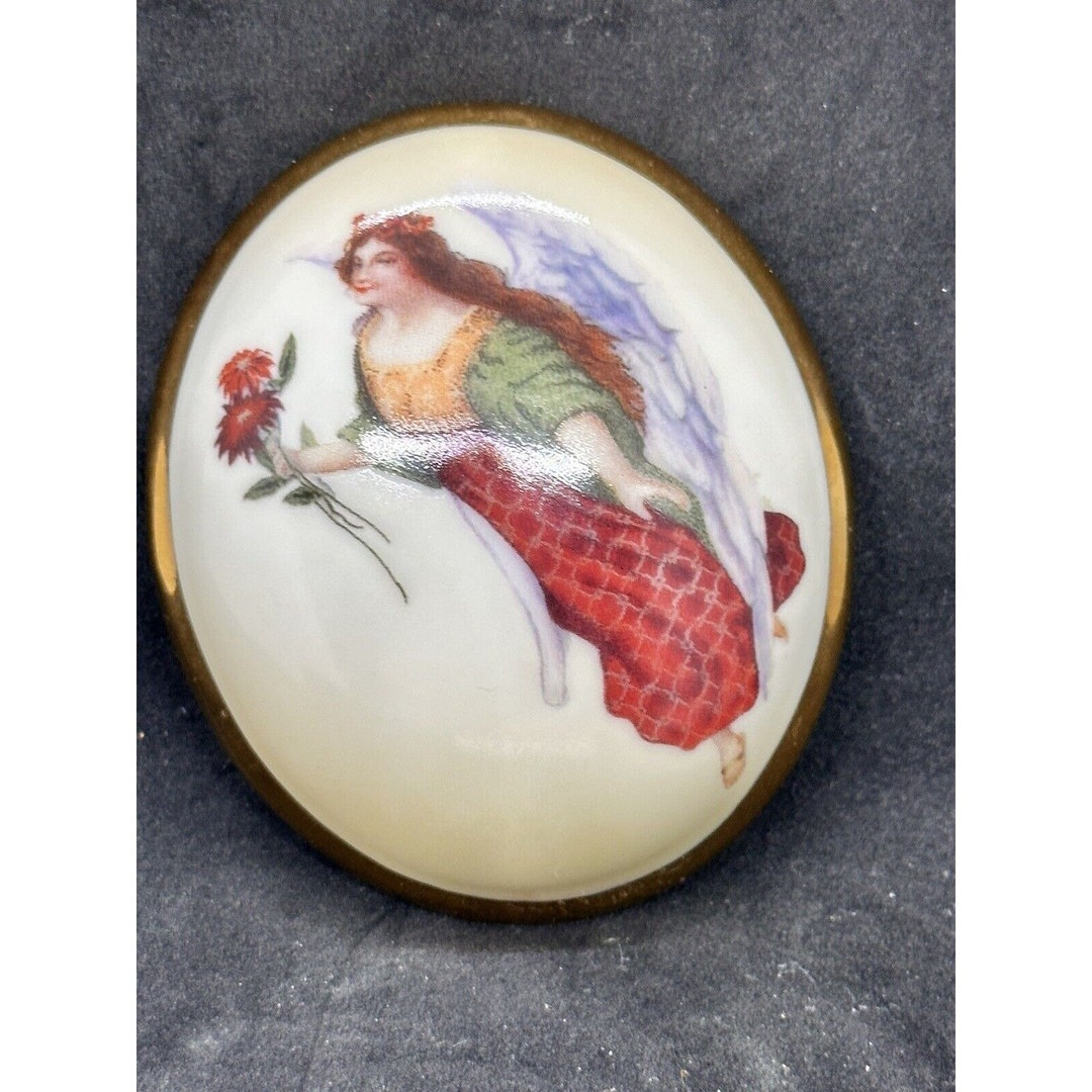 Boehm at Home Victorian Christmas Angel Trinket Box Porcelain Home ...