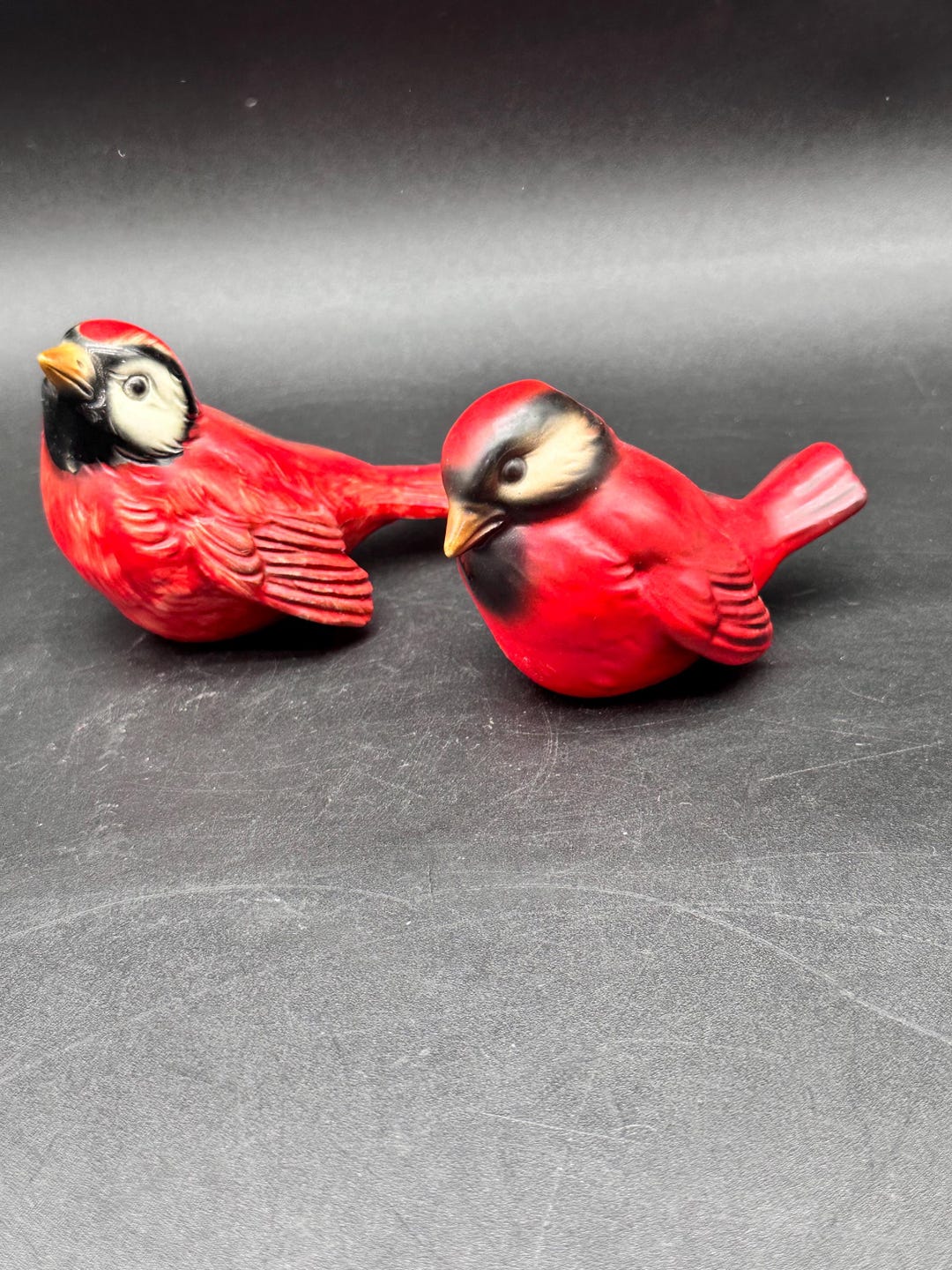 2 Vintage Goebel West Germany Red Cardinal Birds Ceramic Figurines CV72 ...