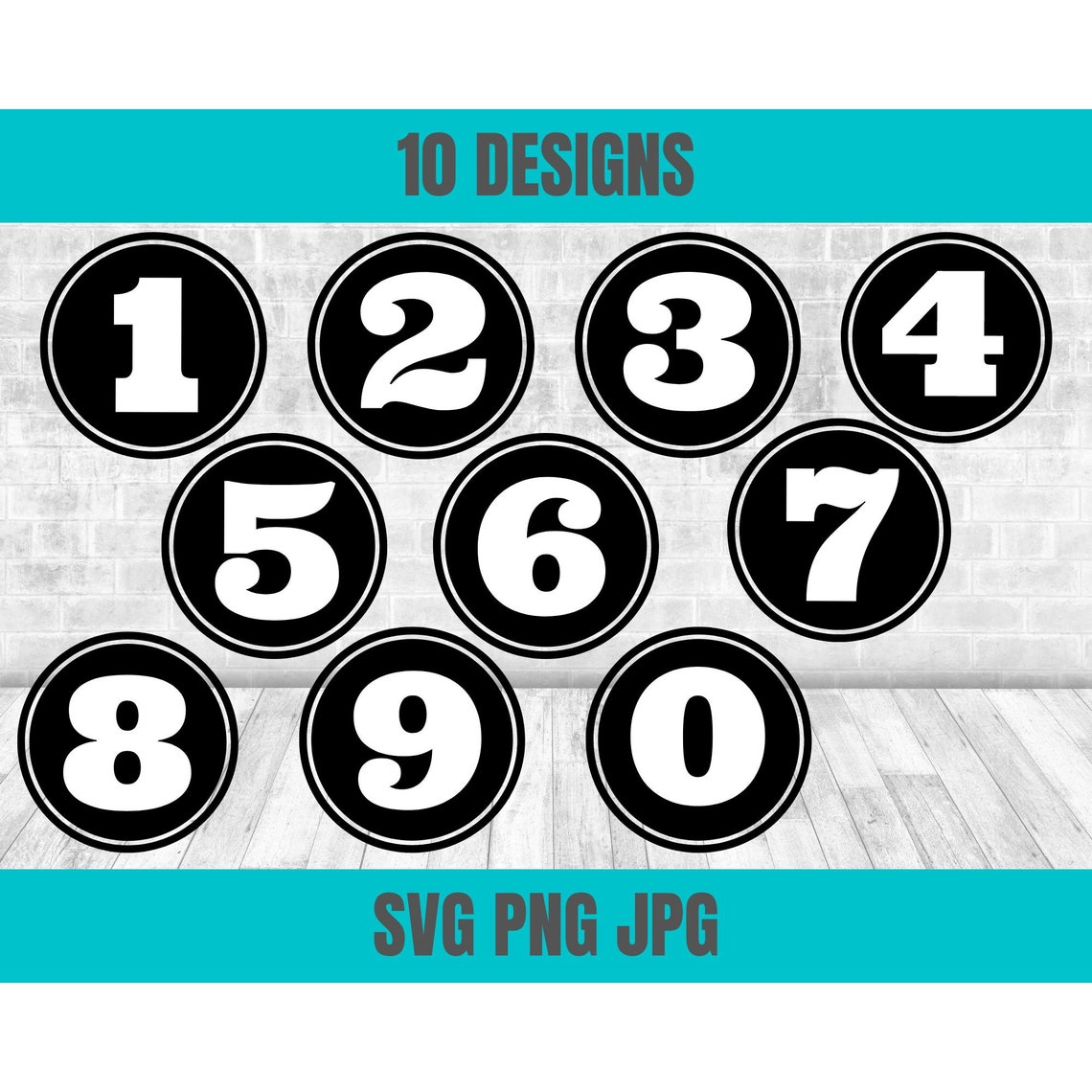 Sports Numbers Svg, Numbers Bundle Svg, SVG/PNG/JPG Files, Digital ...