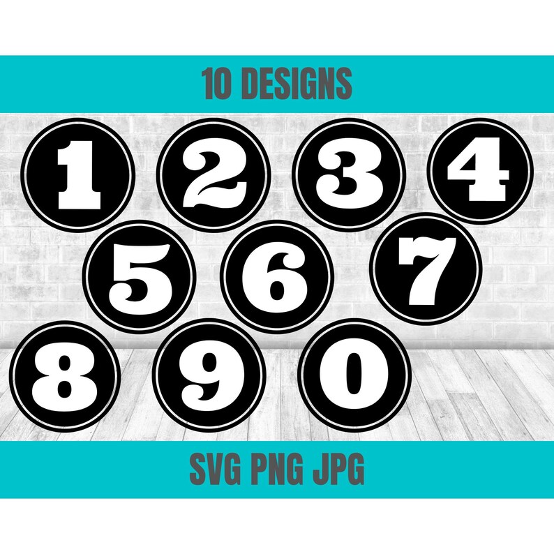Sports Numbers Svg, Numbers Bundle Svg, SVG/PNG/JPG Files, Digital ...