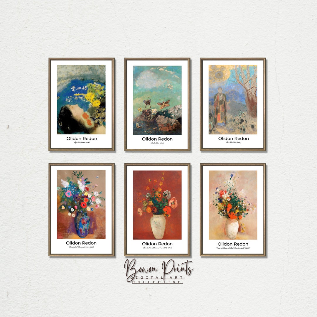 Odilon Redon Famous Paintings Print Set of 6 Prints Redon - Etsy Denmark