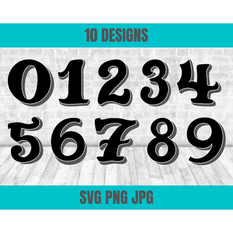 Sports Numbers Svg, Numbers Bundle Svg, SVG/PNG/JPG Files, Digital ...