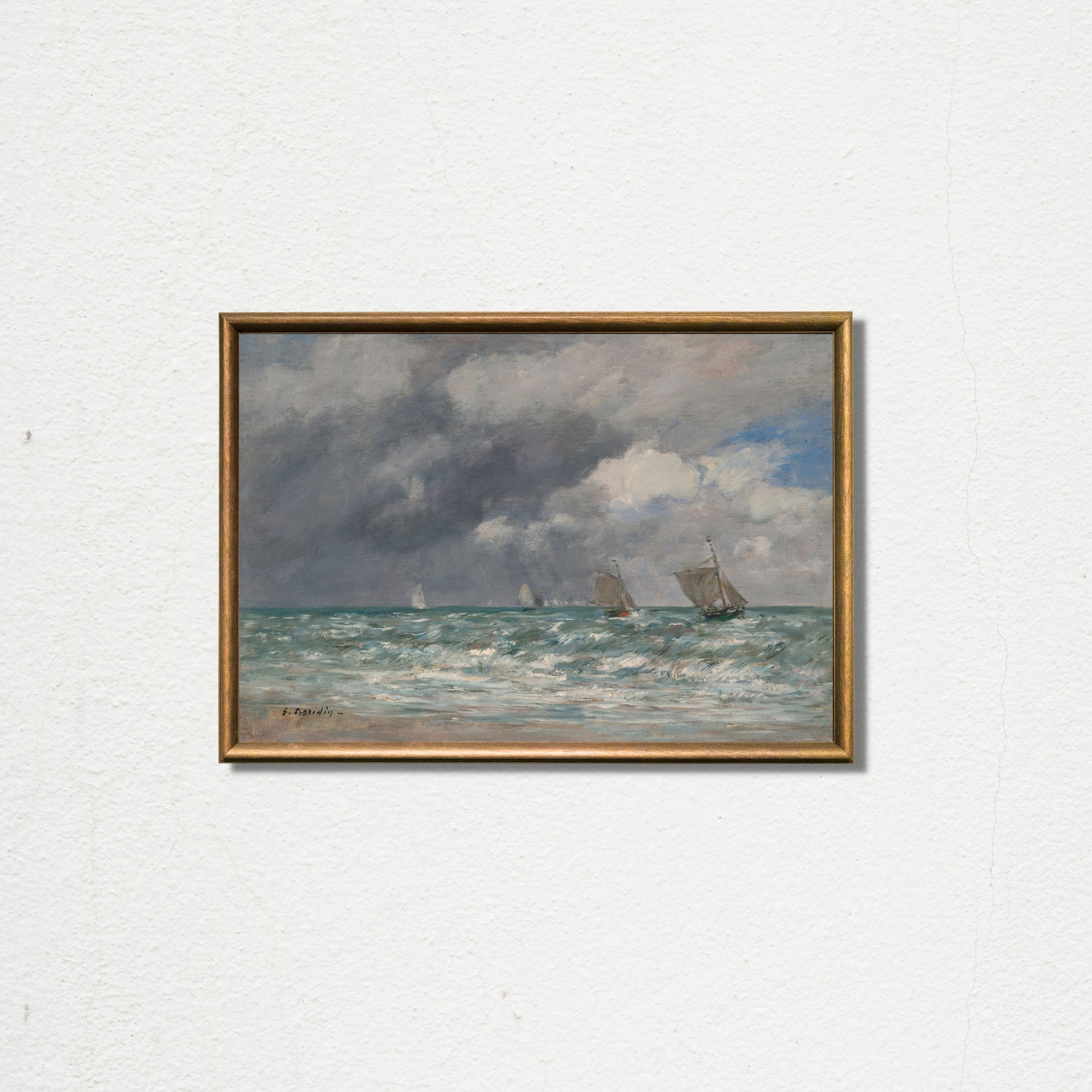 Eugene Boudin Famous Print, Set of 4 Prints, Landscape Print, Beach ...