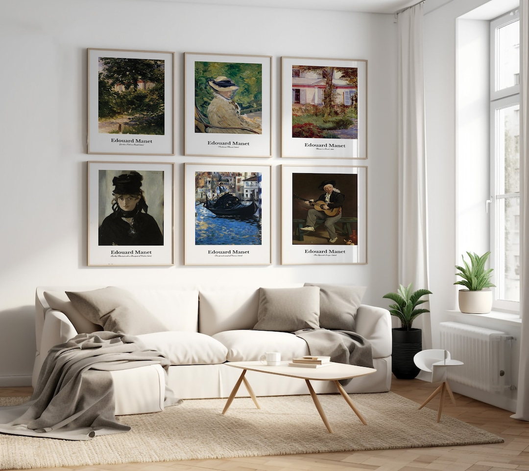Edouard Manet Famous Painting Print, Set of 6 Prints, Manet Beautiful ...