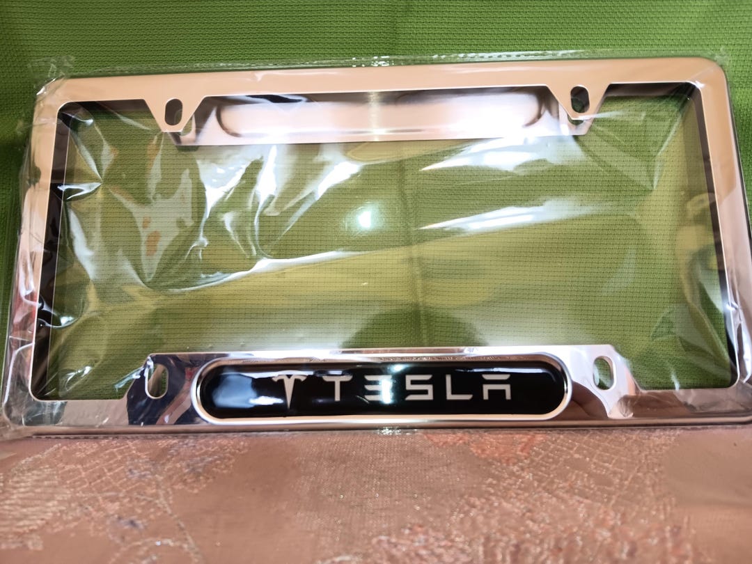 Stainless Steel License Plates Frame Tesla - Etsy
